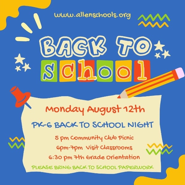 Allen Consolidated Schools - 2024-2025 Back to School Night